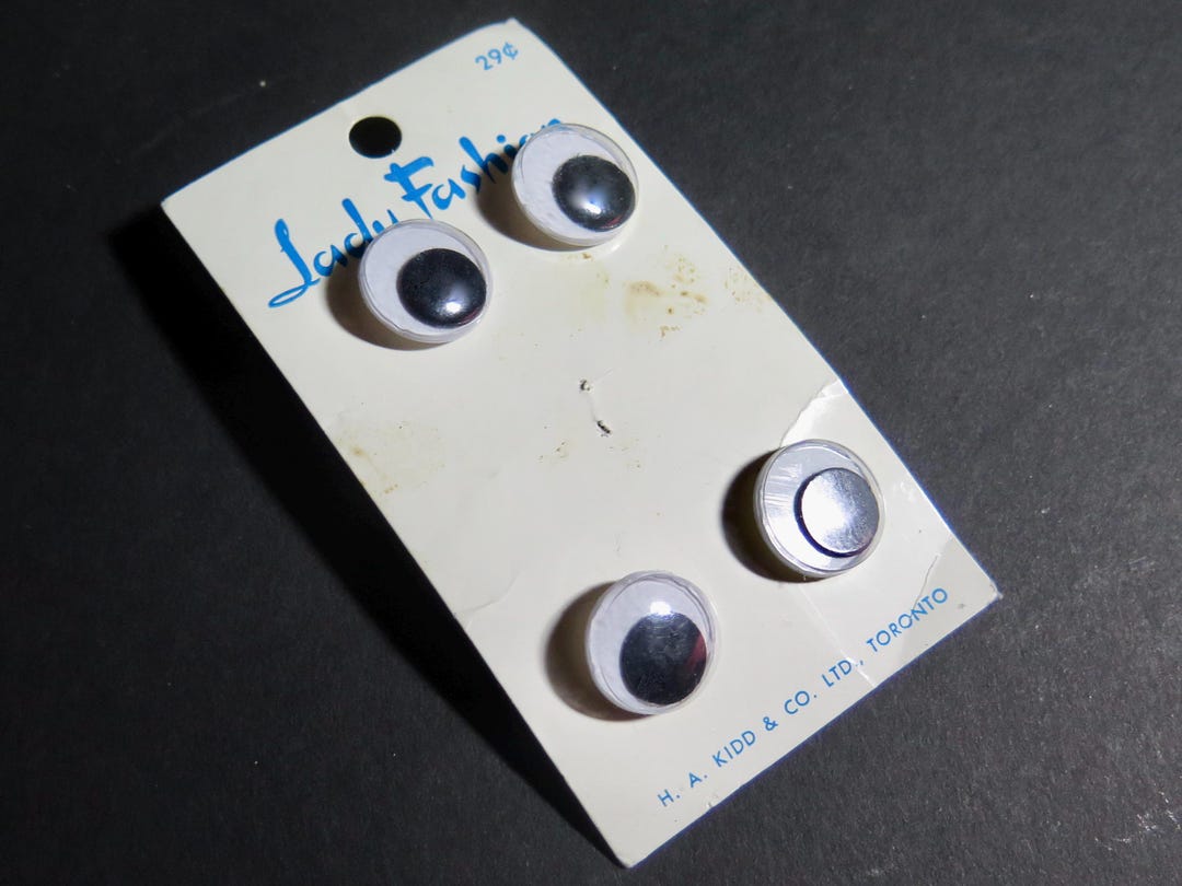 Vintage Eye Buttons for Stuffed Animals & Dolls - on Original Card - Etsy
