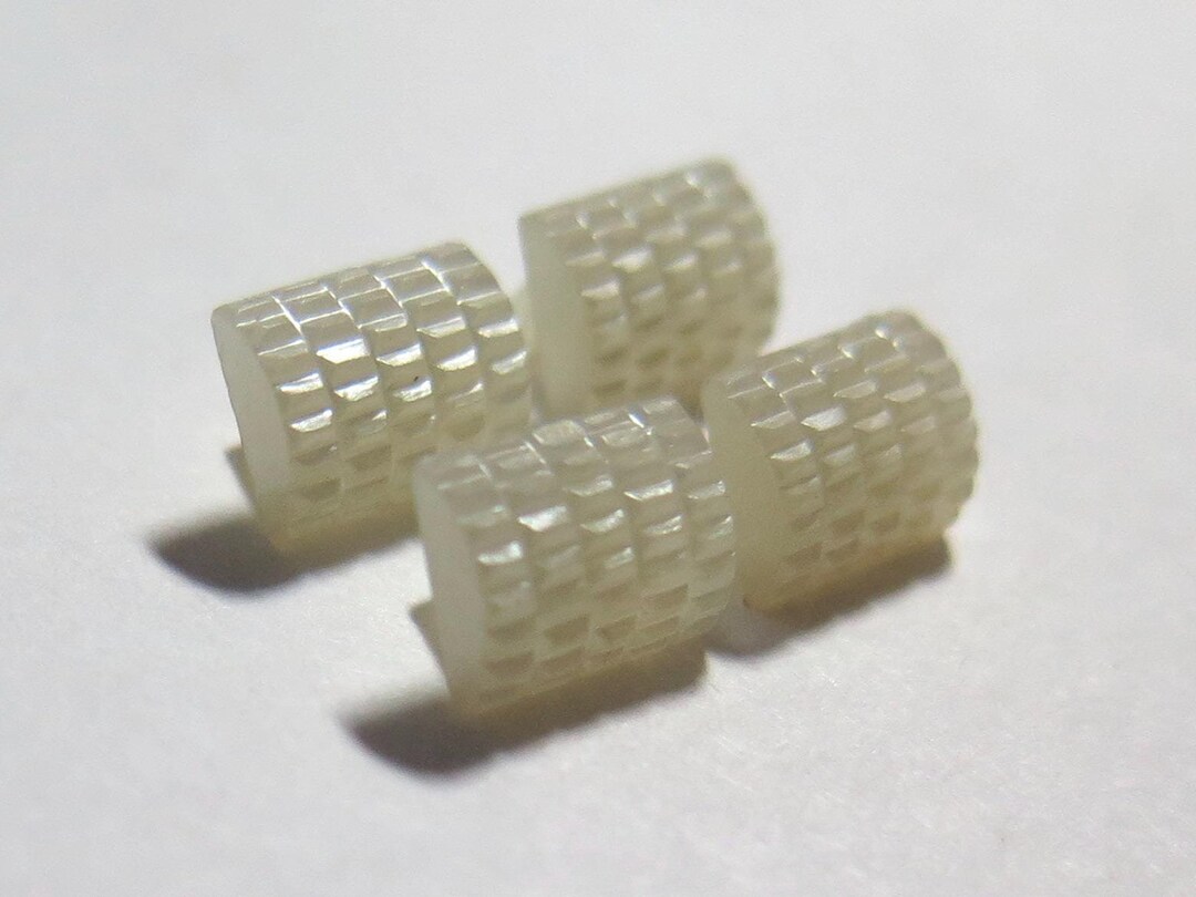 Set of 4 Tiny Oblong Vintage Buttons - Textured, Round Surface - Etsy