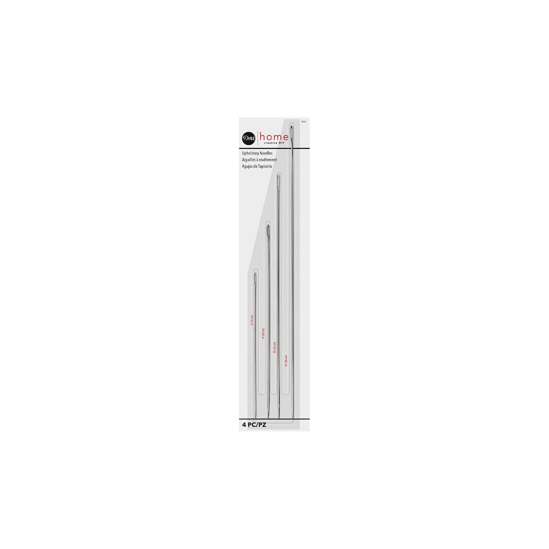 Dritz Upholstery Needles, Assorted, 4 Pc - 1 of Each 6, 8, 10 and 12 ...