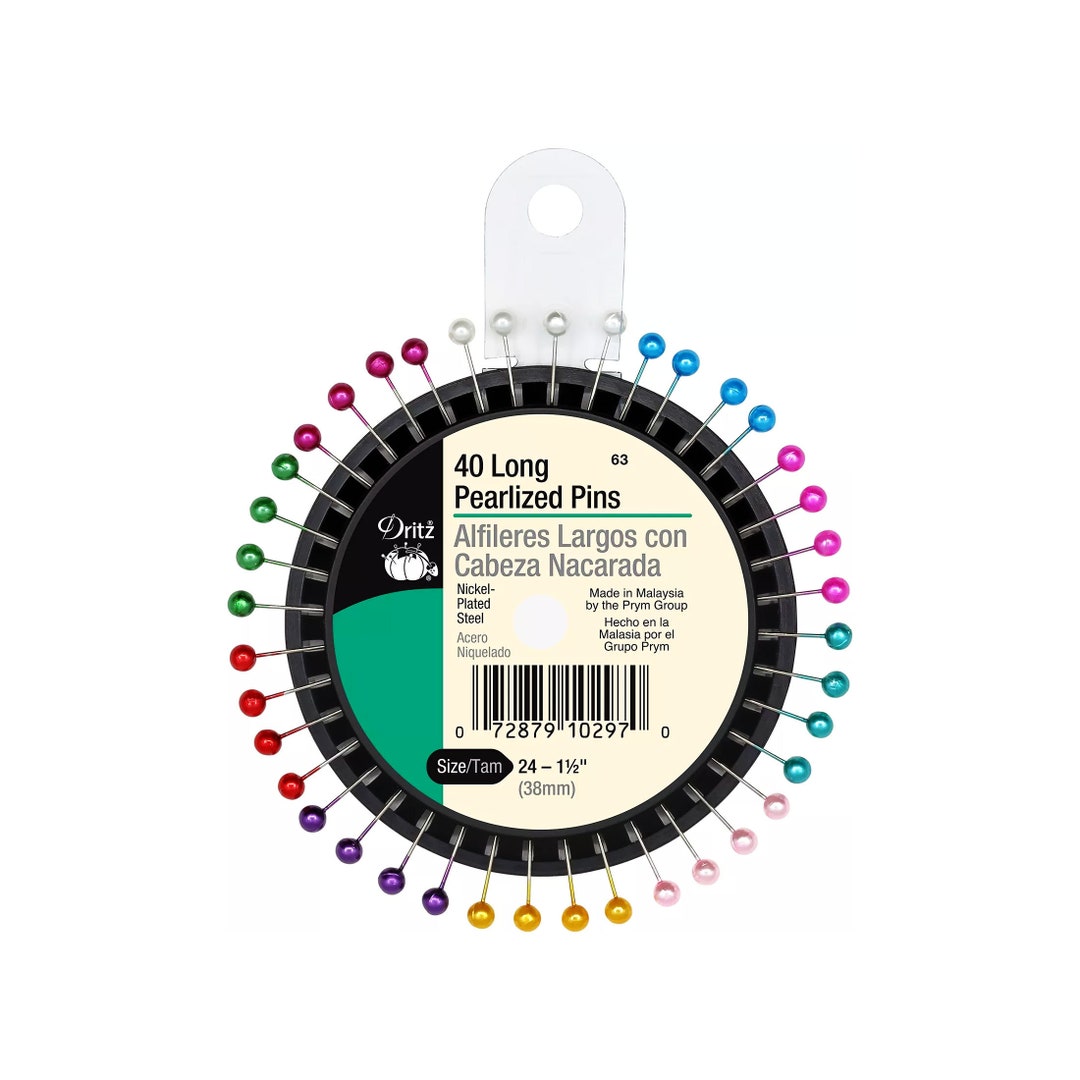 Two - Dritz 63 Pearlized Pins Pinwheel, Long, 1-1/2-inch (40-count ...