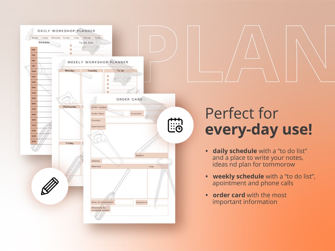 Planner Set Excellent Planning Tools for Crafters Weekly Planner, Daily ...