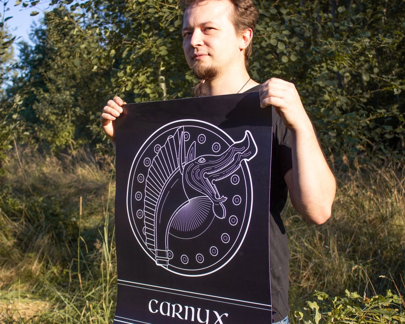 Celtic War-horn Carnyx Poster Celtic Poster Celtic Art Gift Viking ...