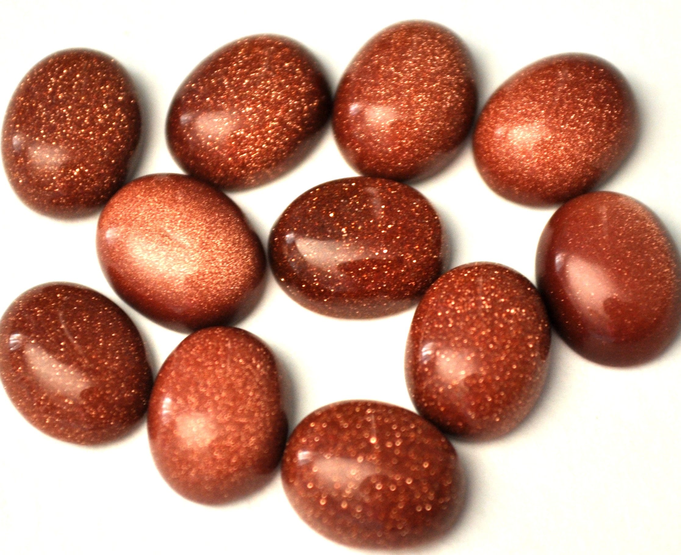 5 Pieces 6x8mm Oval Brown Goldstone Cabochon - CLOSING DOWN SALE - Etsy UK