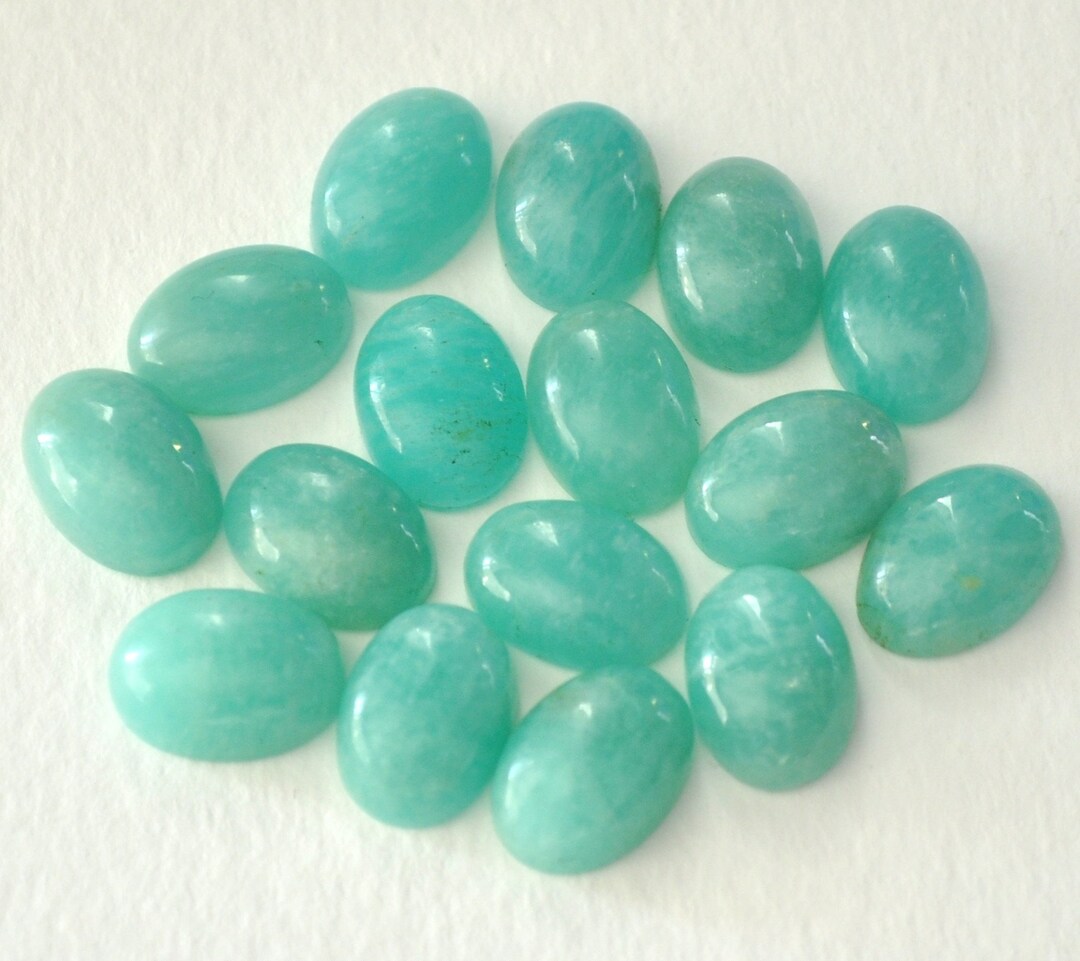 5 Pieces 7x9mm Natural Amazonite Cabochon CALIBRATED Oval - Etsy Australia