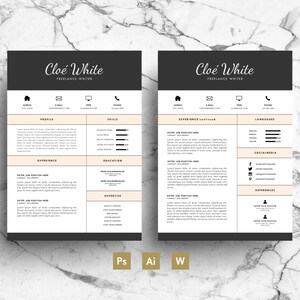 Creative CV Template With Business Card & Covering Letter Modern Simple ...