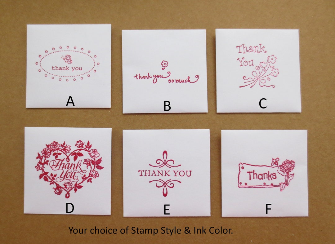 Thank You Envelopes and Cardsyour Choice of Style & Ink Color - Etsy