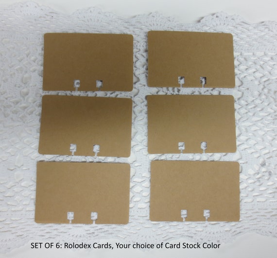Rolodex Cards Set of 6 Your Choice of Color Journal Cards - Etsy