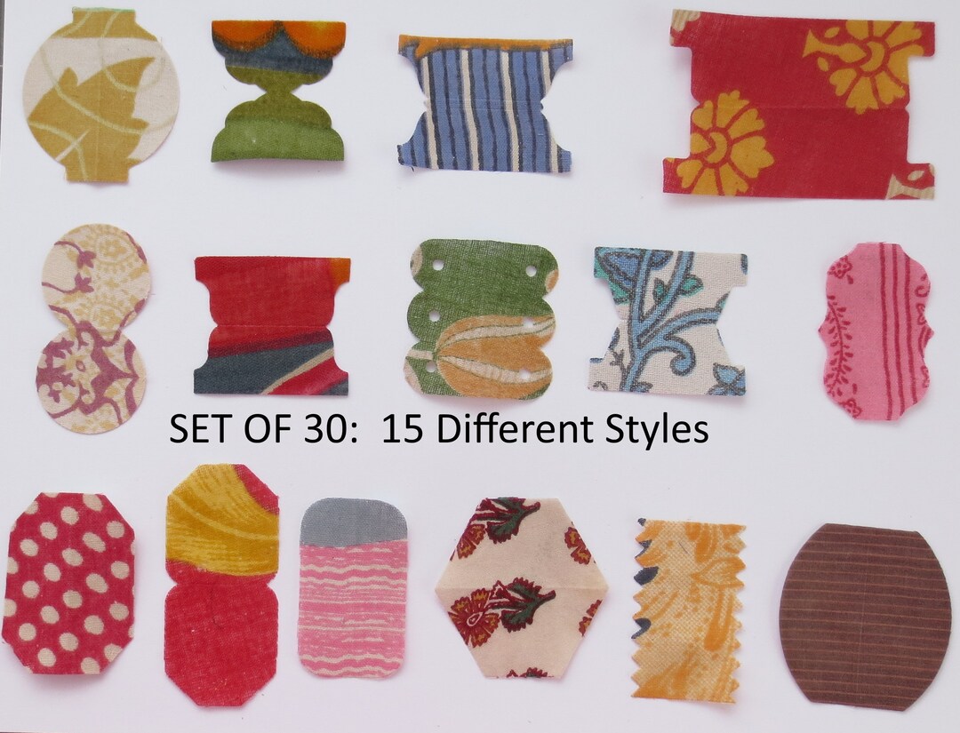Fabric Journal Tabs,kantha Quilt Fabric, Grab Bag of 30, 15 Different ...
