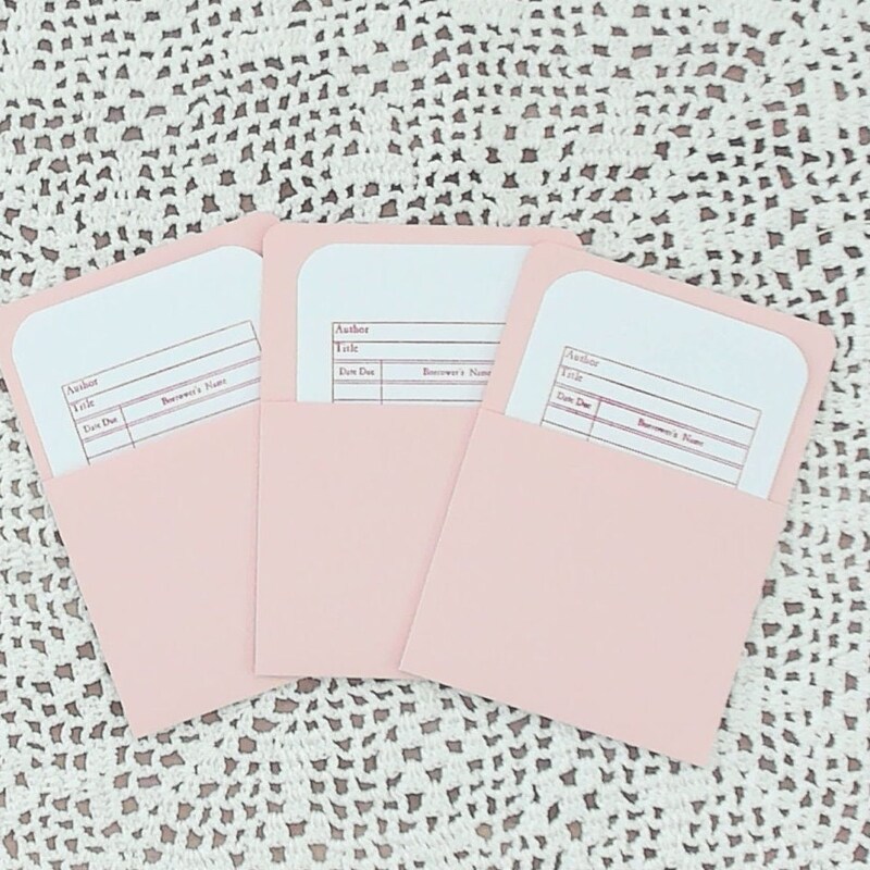 Library Card Pockets - Etsy UK