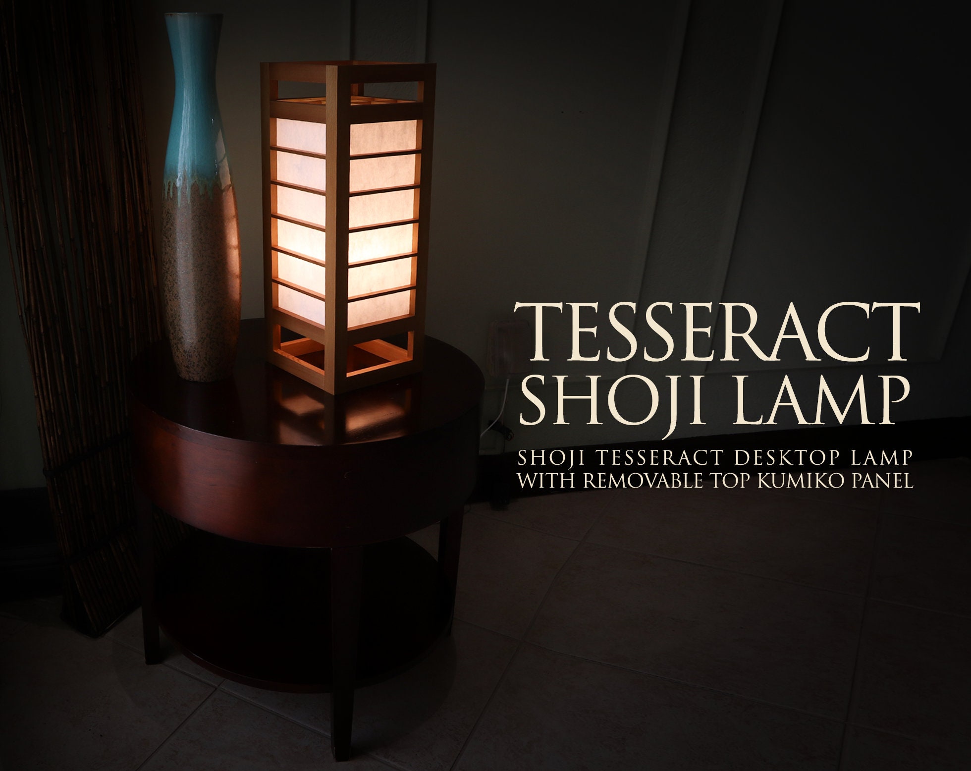 Tesseract Shoji Lamp - Etsy