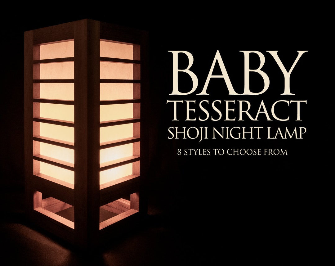 Baby Tesseract Shoji Night Lamp - Etsy
