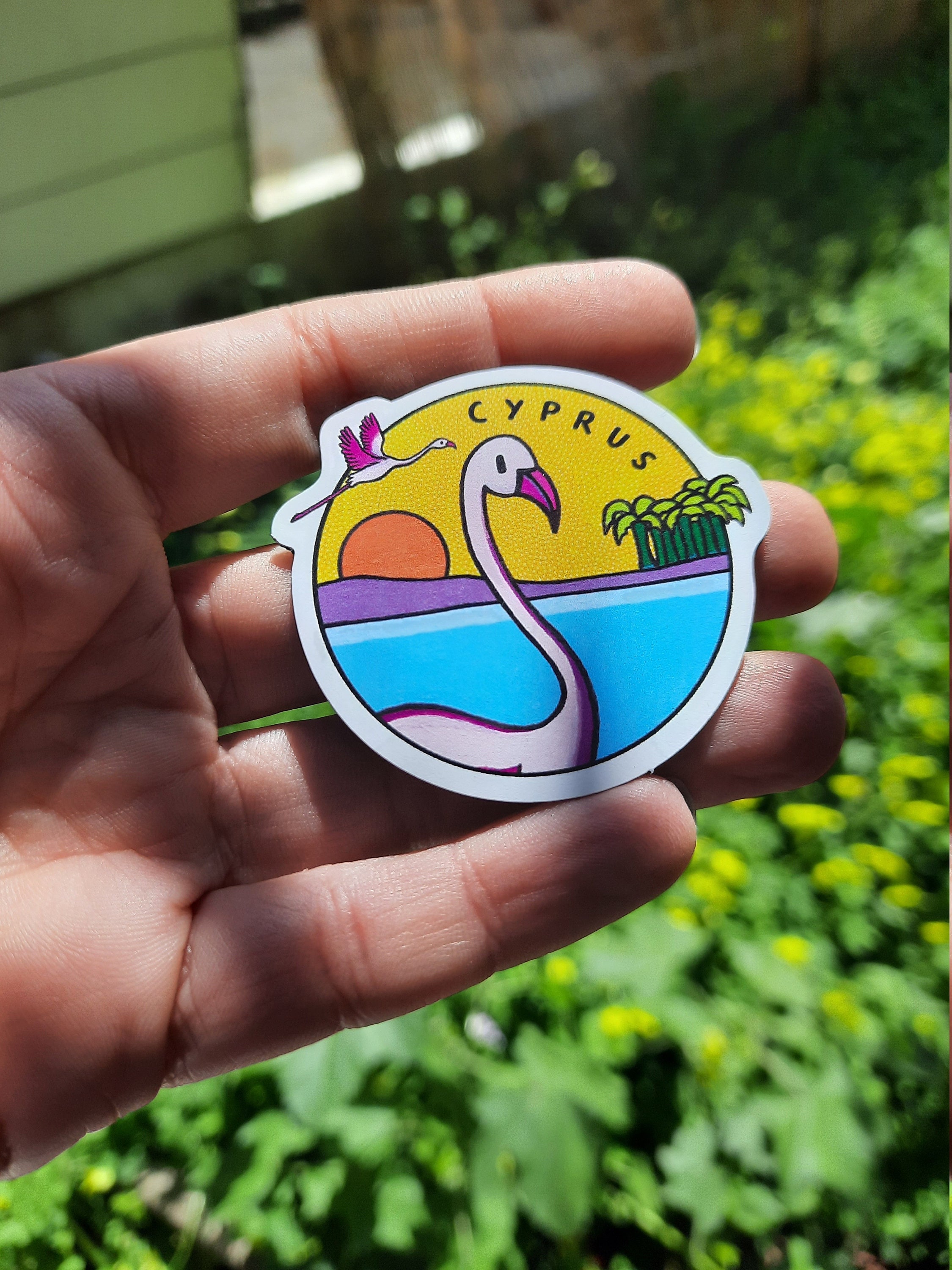 Cyprus Magnet Flamingo - Cyprus Souvenir - Unisex Gifts - Fridge Magnet ...