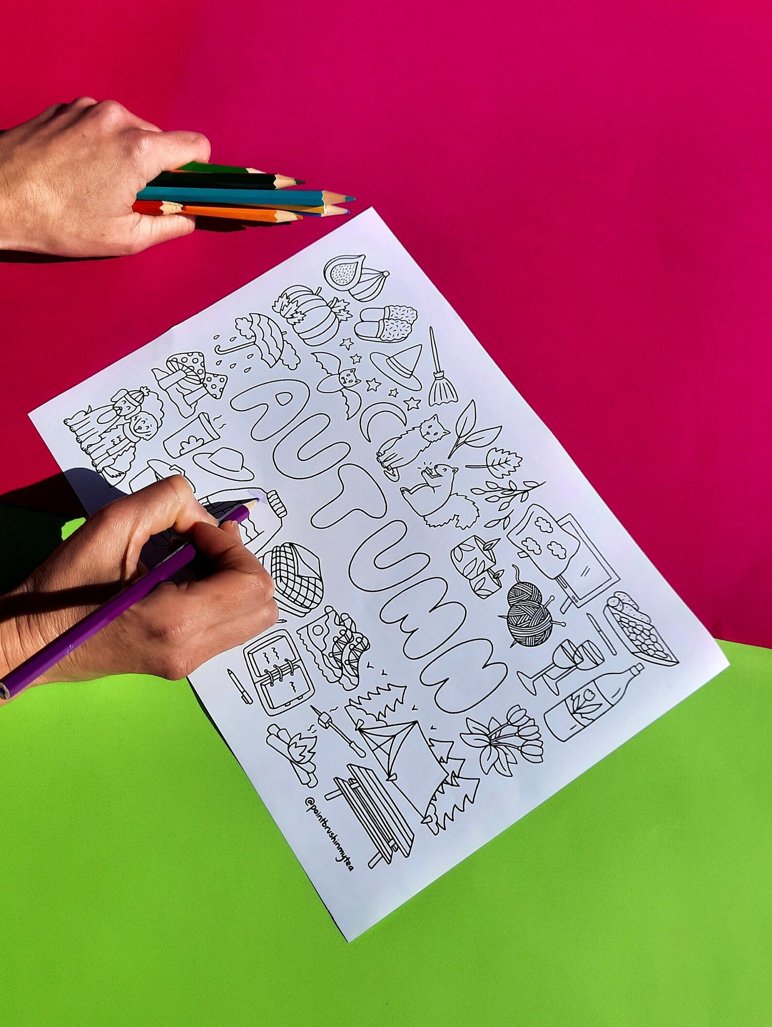 Printable Colouring Pages the Seasons Instant Download Colouring in ...