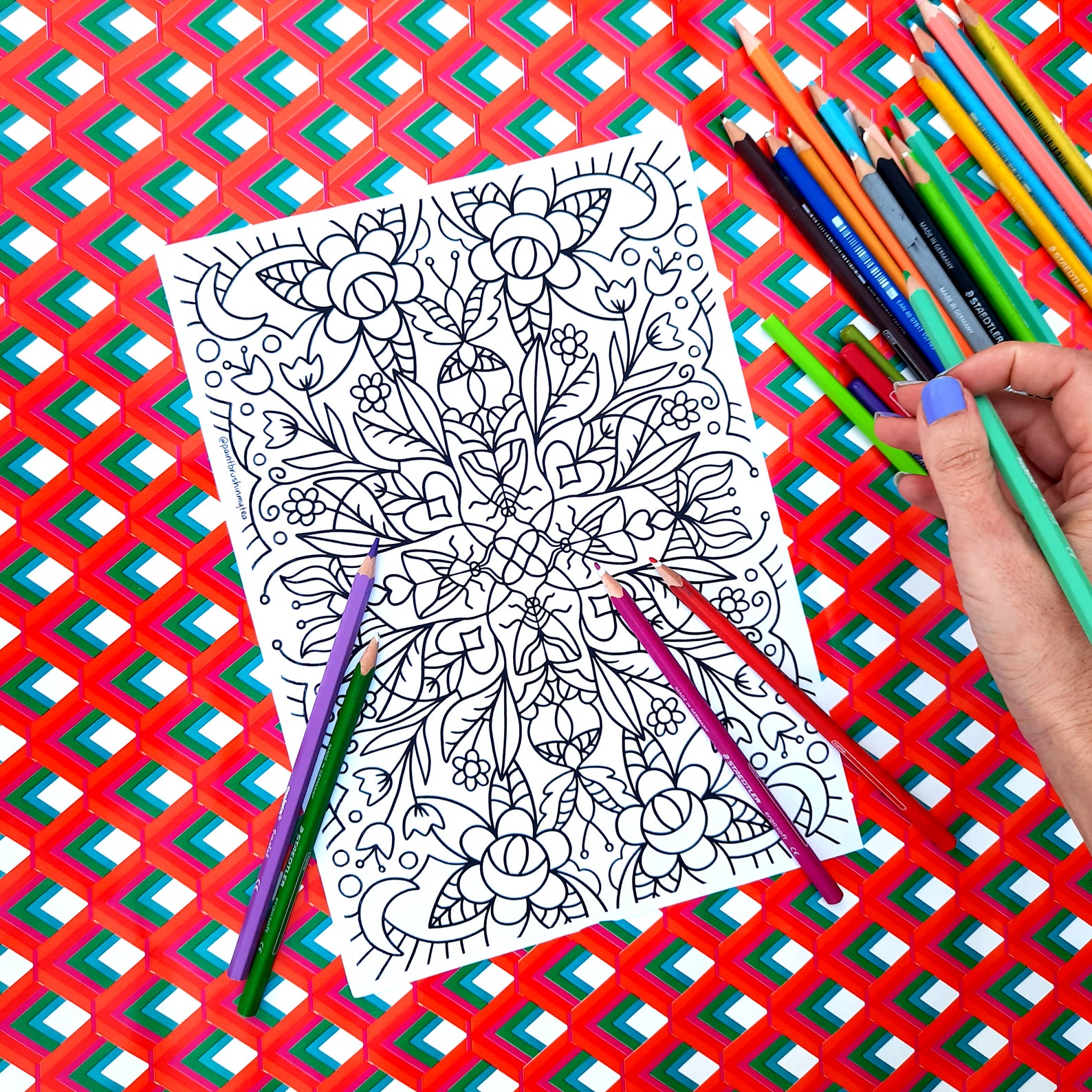 Printable Colouring Pages - Instant Download - Colouring in - Colouring ...