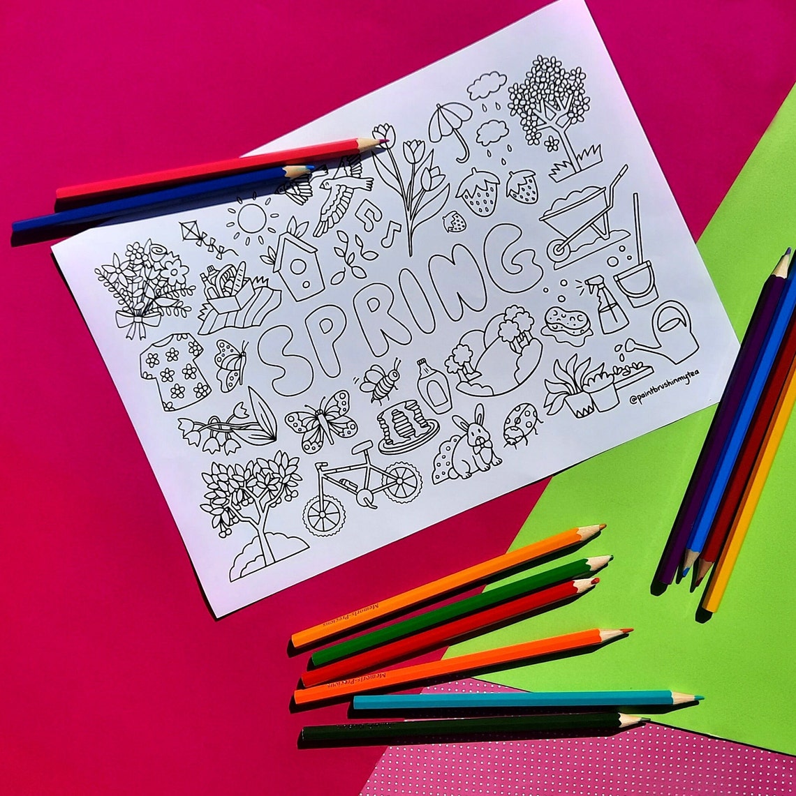 Printable Colouring Pages the Seasons Instant Download Colouring in ...