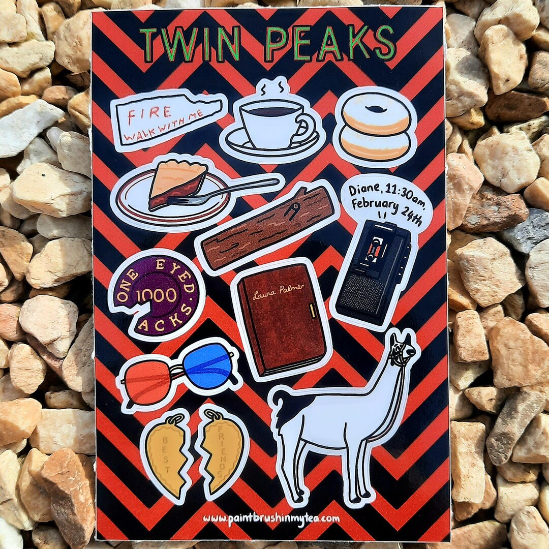 Twin Peaks Stickers - Illustrated Sticker Sheet - David Lynch - Glossy ...