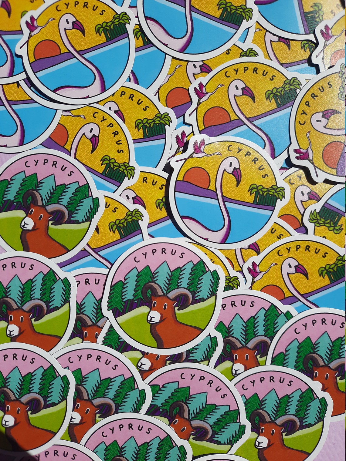 Cyprus Magnet Flamingo - Cyprus Souvenir - Unisex Gifts - Fridge Magnet ...