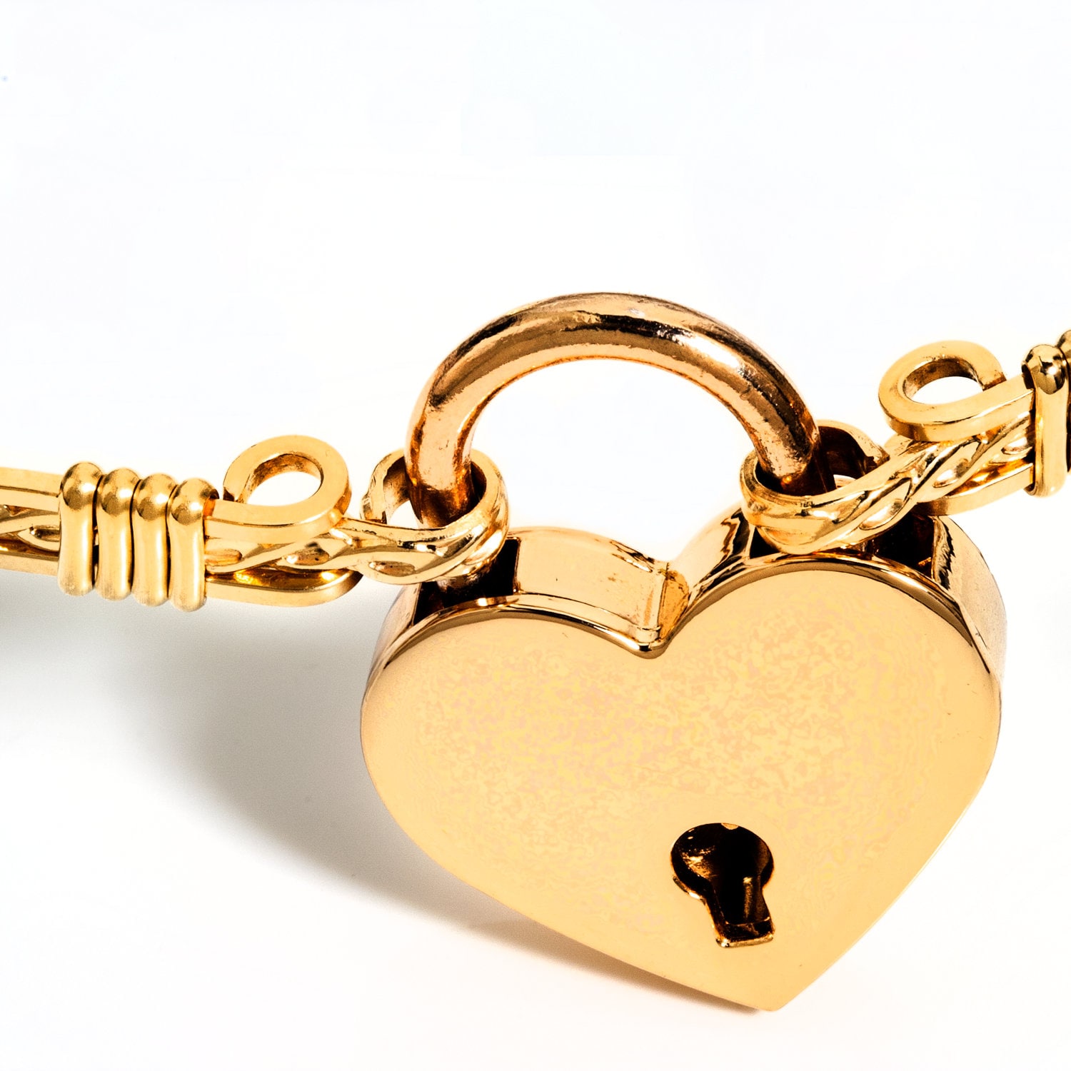 Captured the Collar 14k Gold Filled Wire W/ Locking Heart - Etsy