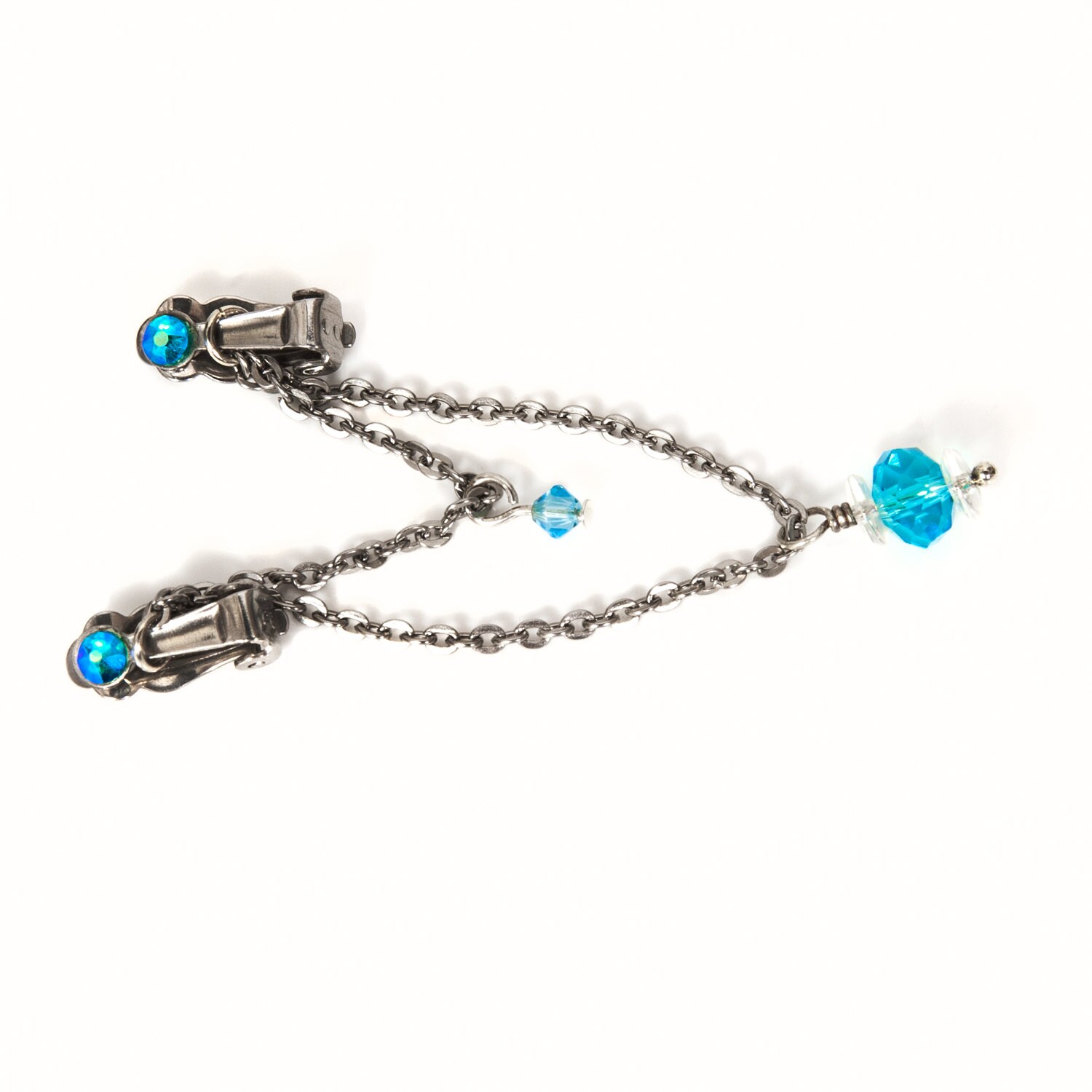 Non Piercing Labia Jewelry Blue Swarovski and Blue and Clear - Etsy