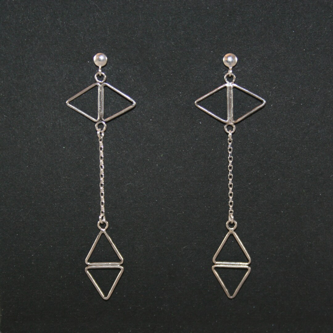 Earrings Rhombus - Etsy