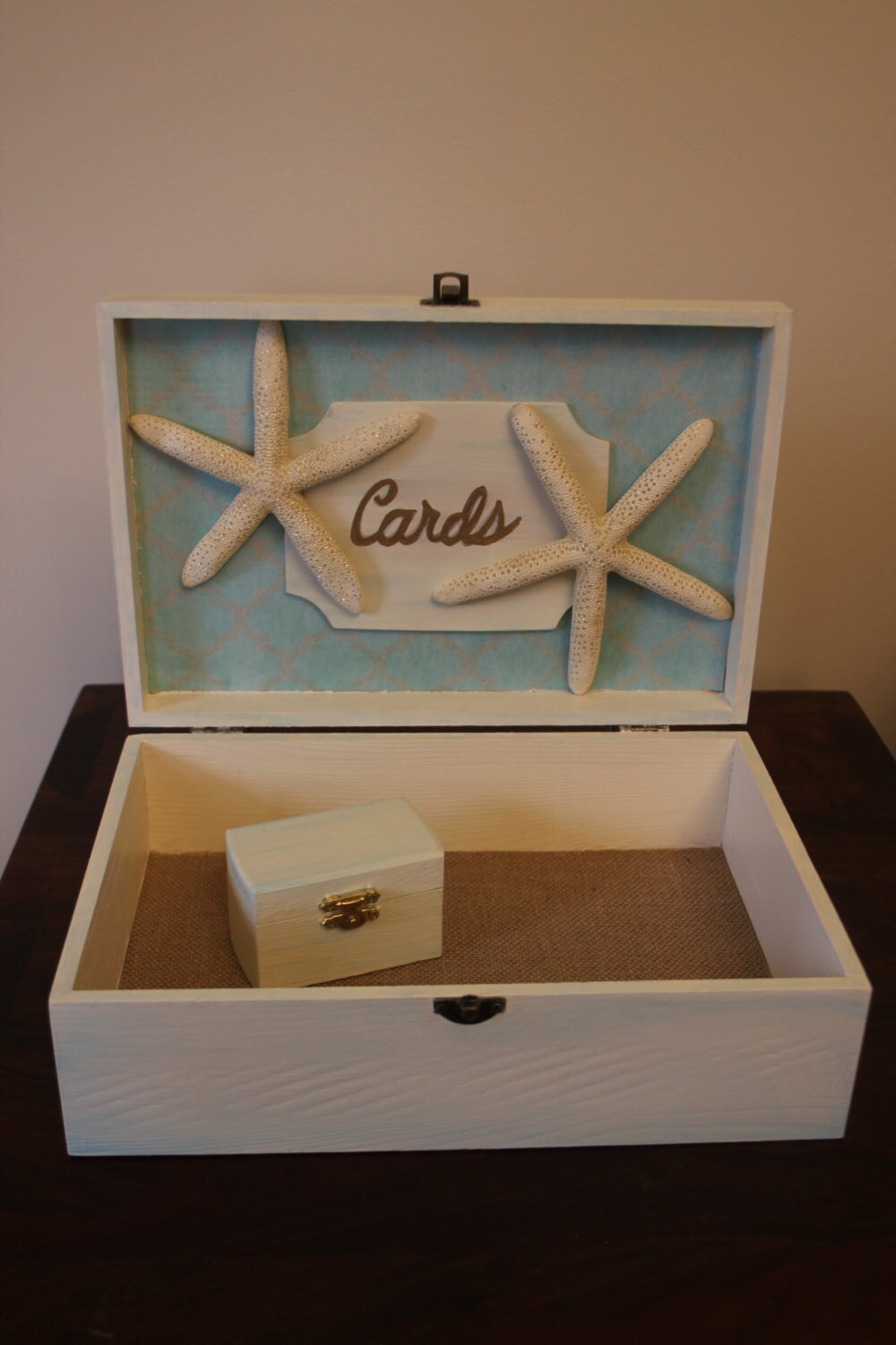 Beach Themed Wedding Card Box Wedding Keepsake, Bridal Shower, Ocean ...