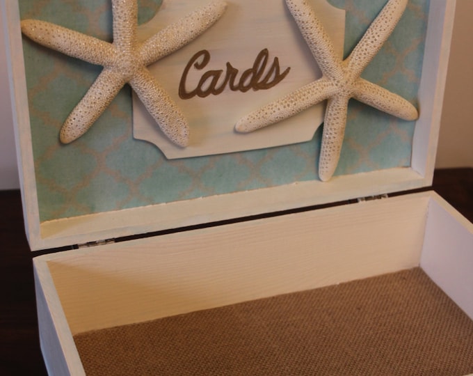 Beach Themed Wedding Card Box Wedding Keepsake, Bridal Shower, Ocean ...