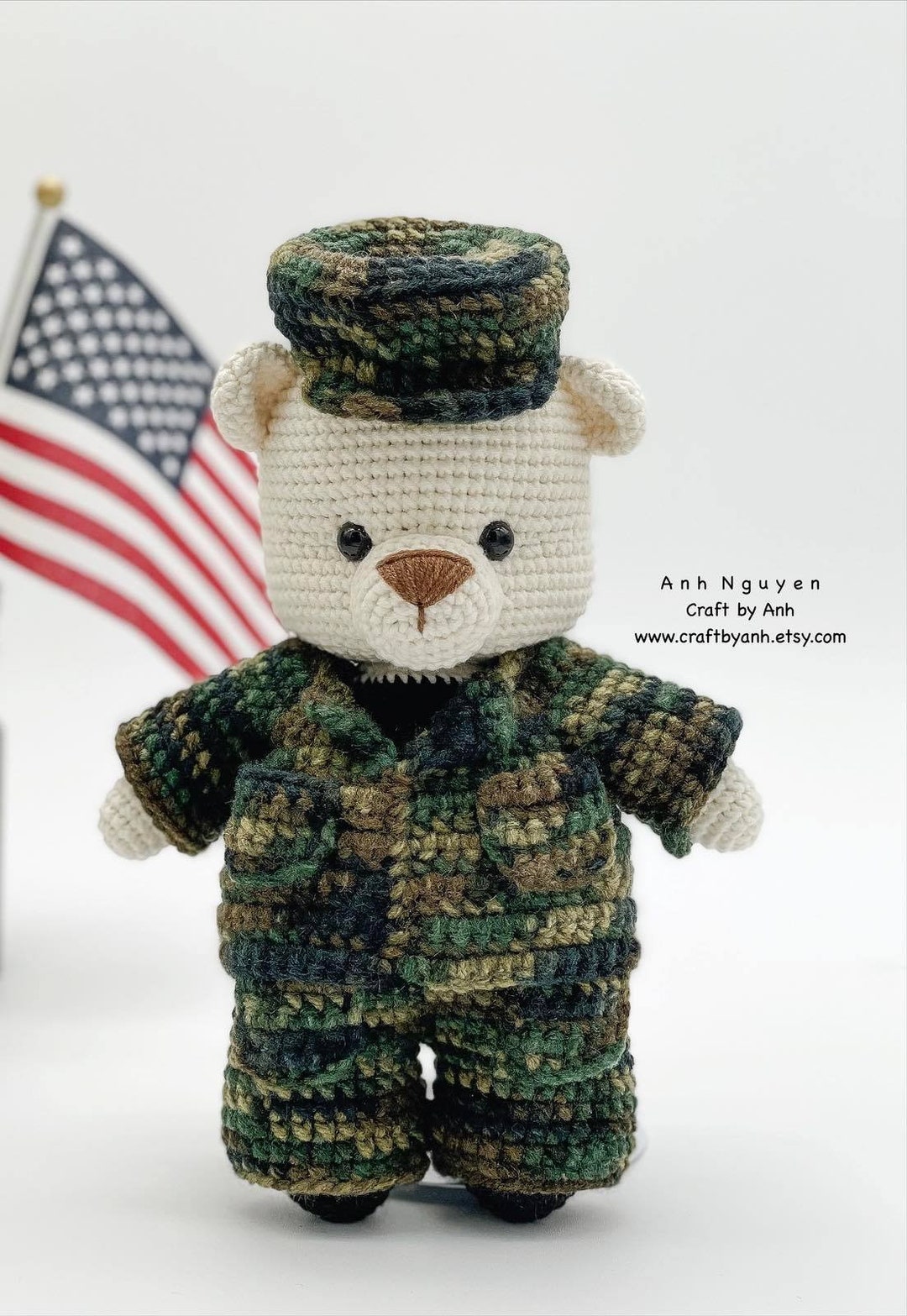 PDF PATTERN Teddy Bear in Camo Army Combat Uniform Crochet - Etsy