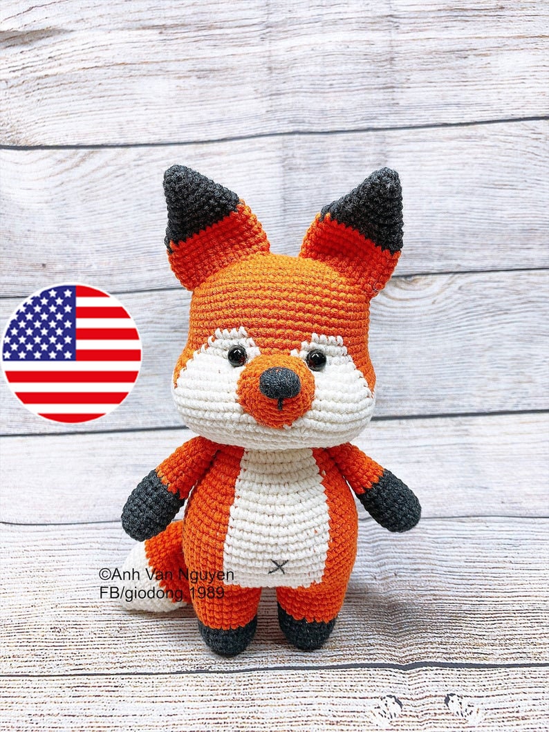 CROCHET PATTERN Roone the Red Fox Animal Crochet Pattern | Etsy