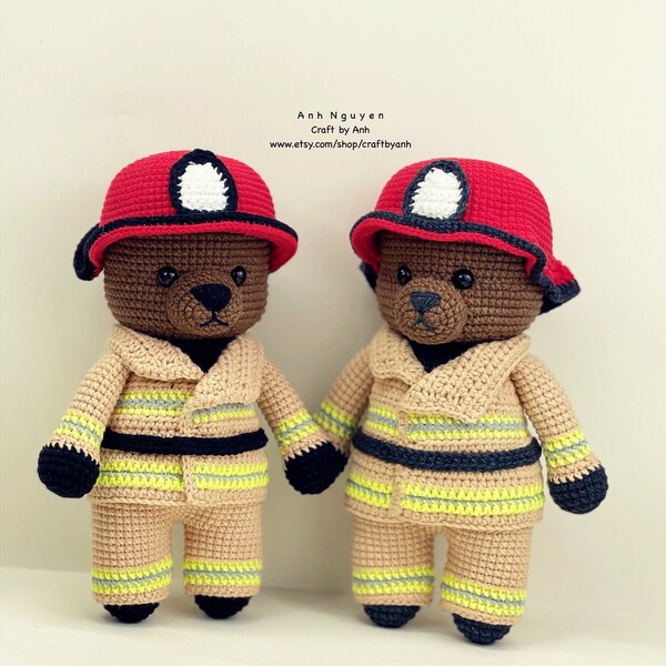 Crochet Firefighter - Etsy