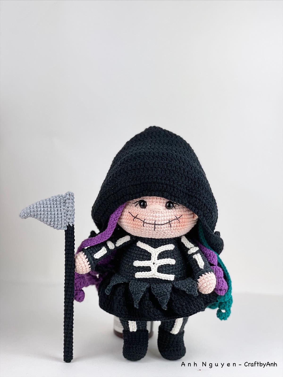 Crochet Pattern the grim reaper doll Halloween doll | Etsy