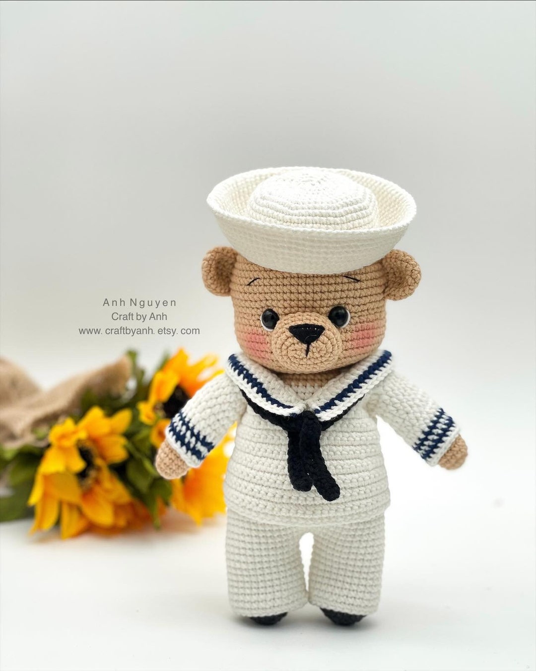 PDF FILE Sailor Bear crochet pattern, Navy Bear crochet pattern - Etsy ...