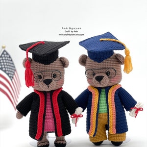 PDF PATTERN Bundle 2 in 1: Graduation Teddy Bears Crochet Pattern - Etsy