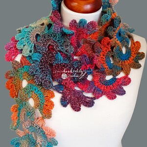 Crochet Fan Lace Scarf * PDF Pattern * - Made in ONE PIECE! American ...
