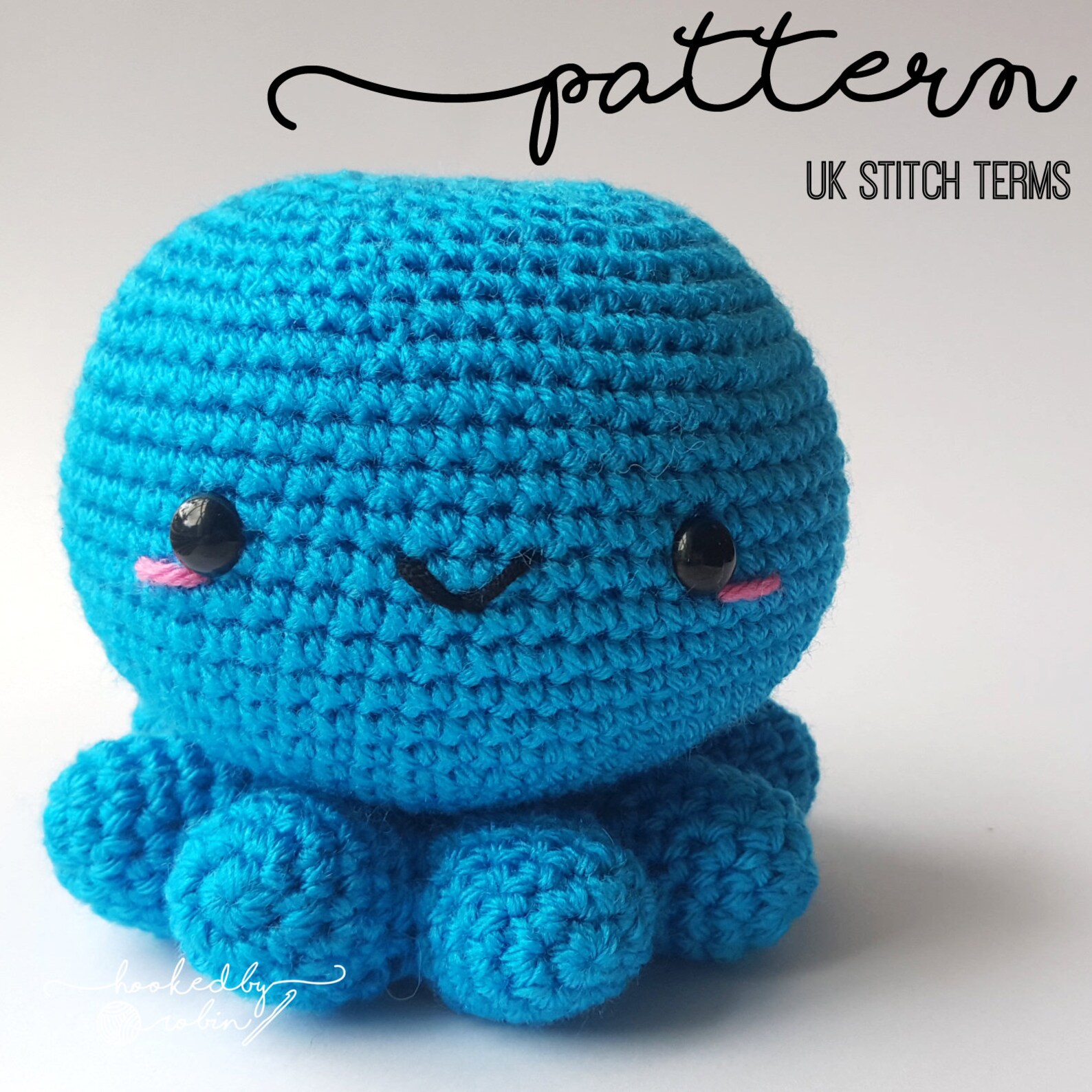 Amigurumi Crochet Kawaii Octopus PDF Pattern UK Stitch Terms - With ...