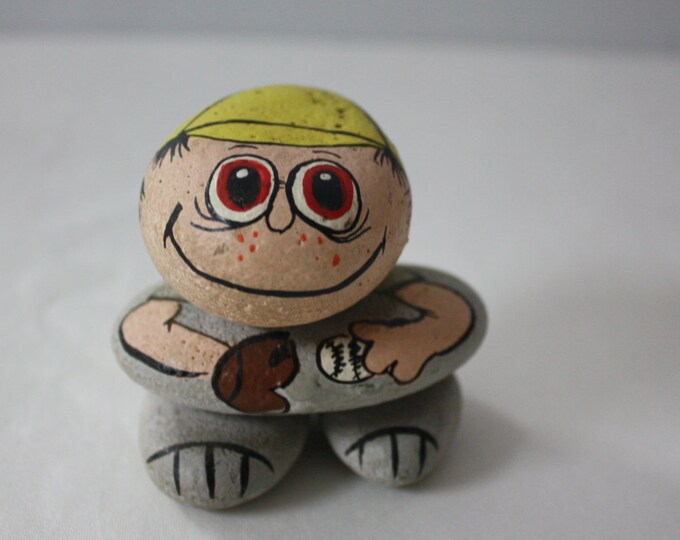 Stoney Maloney 1971 Ruane Manning Hand Painted Rocks Baseball Player ...