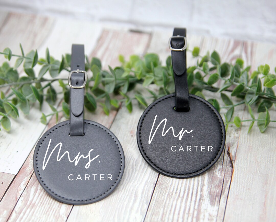 Wedding Luggage Tags | Mr and Mrs Luggage Tag | Bride Groom Bag Tags ...