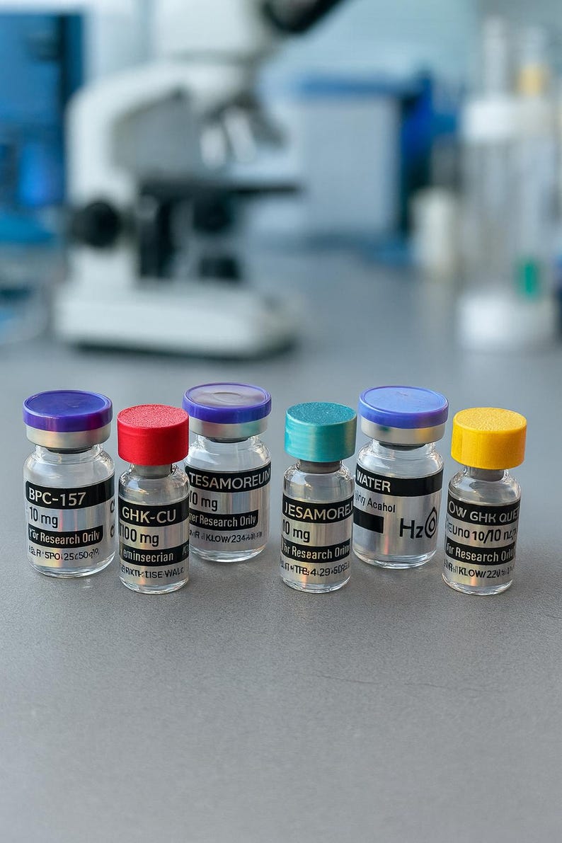 Peptide Vial Labels - Matte Silver Waterproof for 3ml and 5ml Vials ...