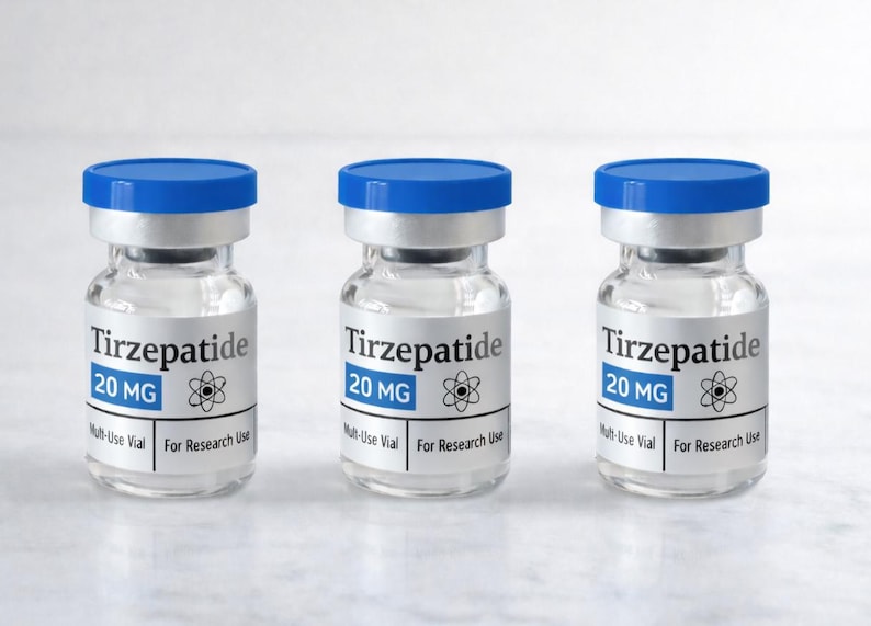Peptide Vial Labels | Matte Silver Blue Waterproof & Oil-proof Stickers ...
