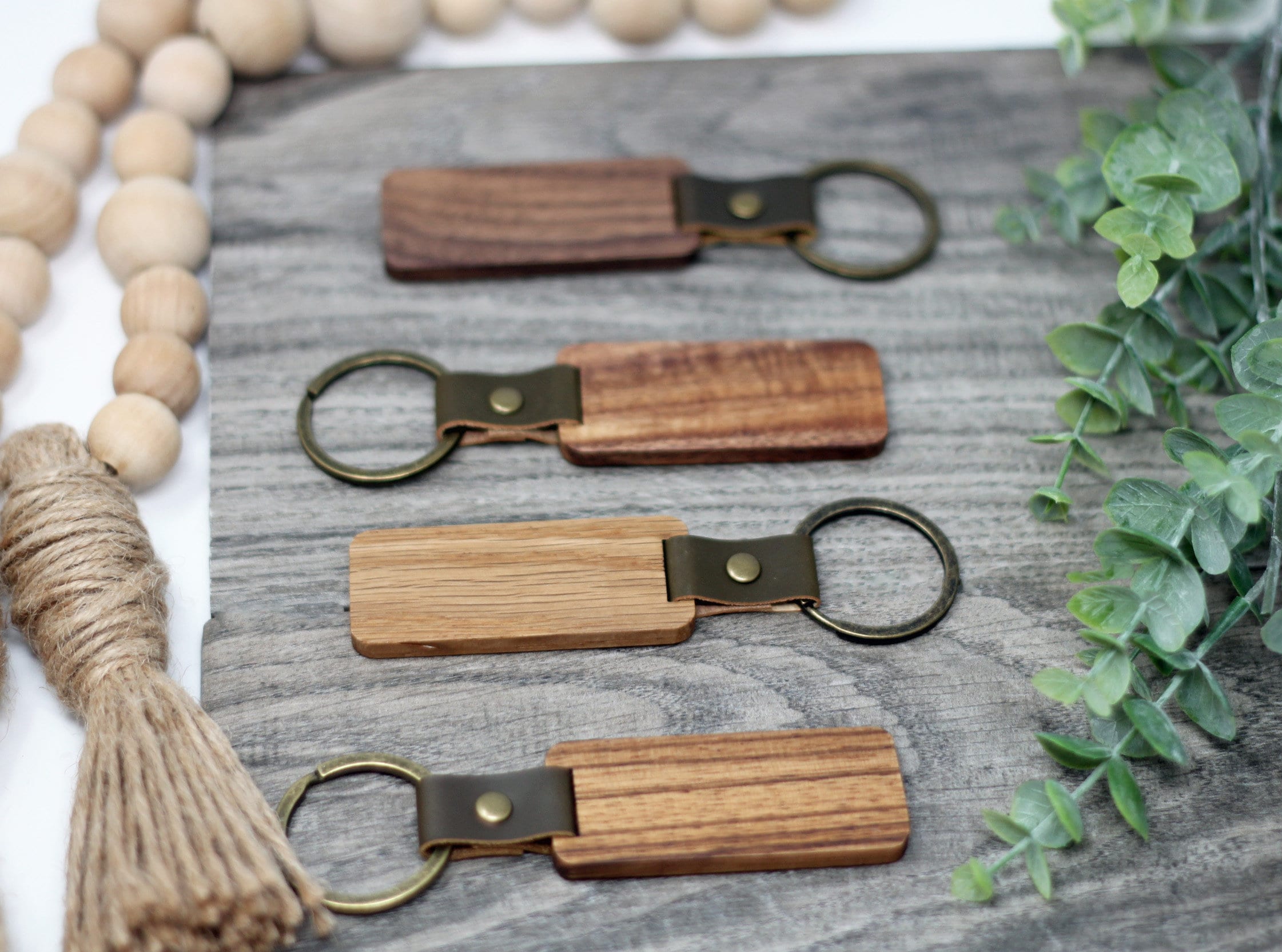 Wood Keychain Blank Personalized Wood Keychain Engravable | Etsy