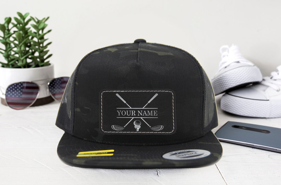 Personalized Trucker Hat Golf Cap for Dad Dad Gift Golfer Hat Custom Golf Hat Flat Bill Hat ...