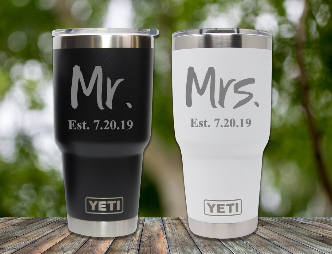 Mr and Mrs Yeti, Bride and Groom Yeti Tumblers, Engraved Yeti, 30 Oz ...