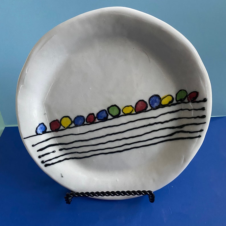Handmade Porcelain Plate and Bowl Set: Whimsical Appetizer Serving Set ...