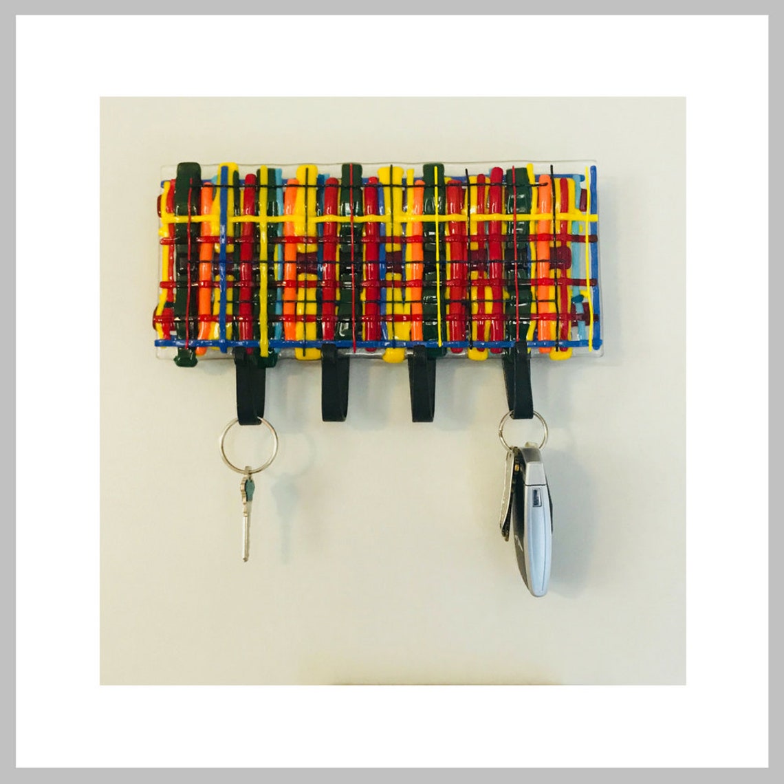 CUSTOM Fused Glass Key Holderfused Glass Key Holder - Etsy