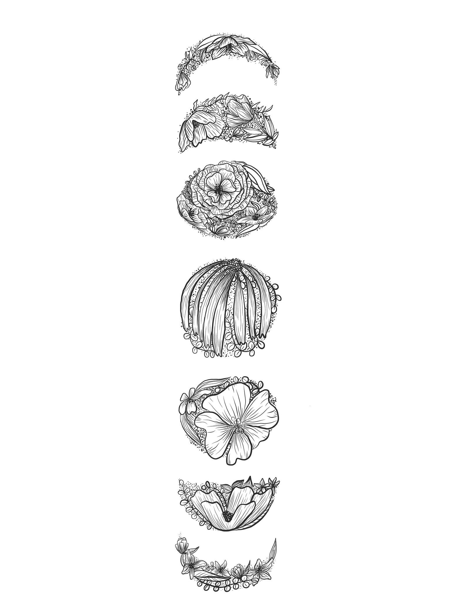 Floral Moon Phases - Etsy
