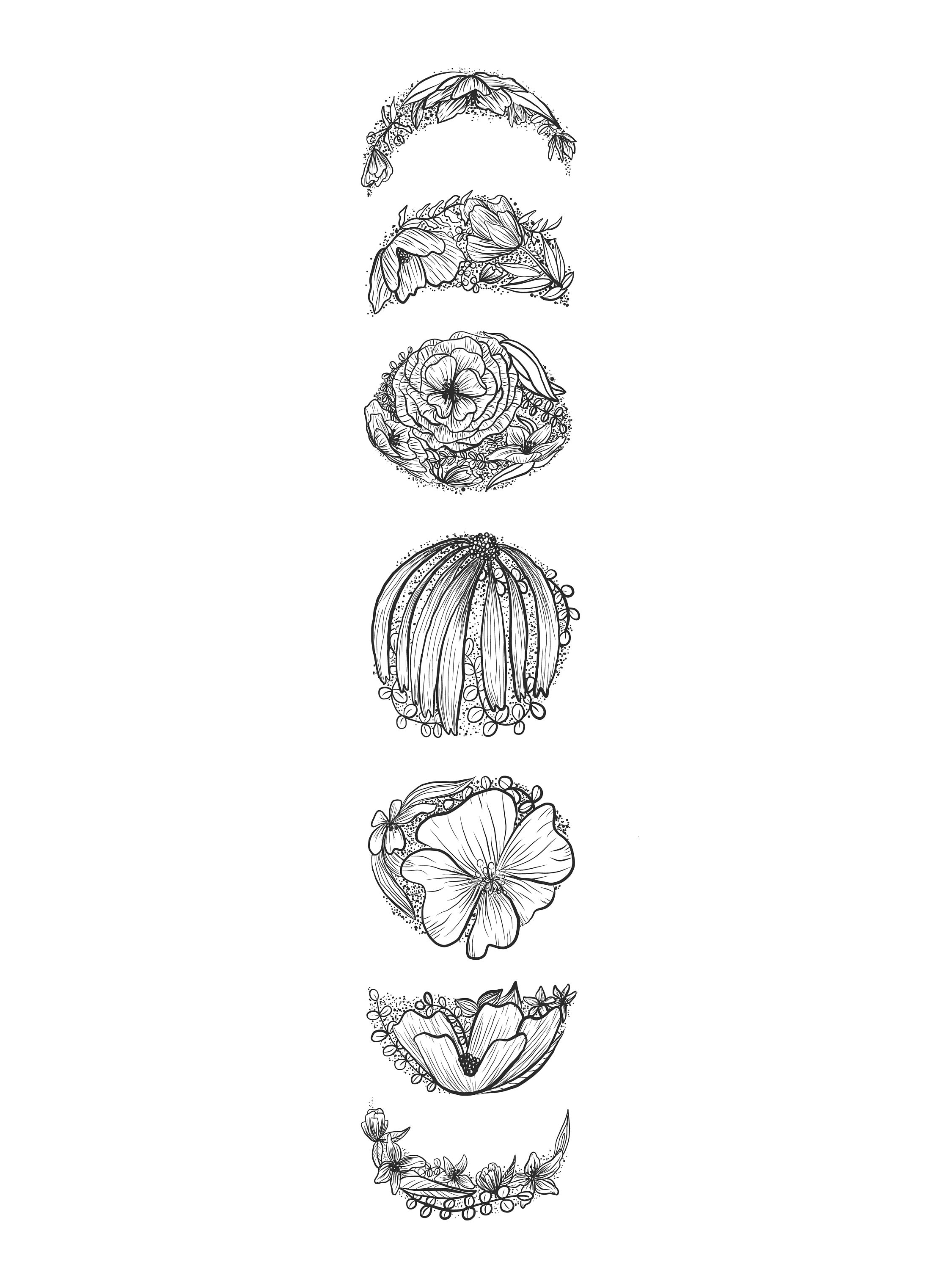 Floral Moon Phases - Etsy