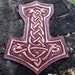 Leather Mjölnir Patch, Carved Leather, Thor's Hammer, Biker Patch ...