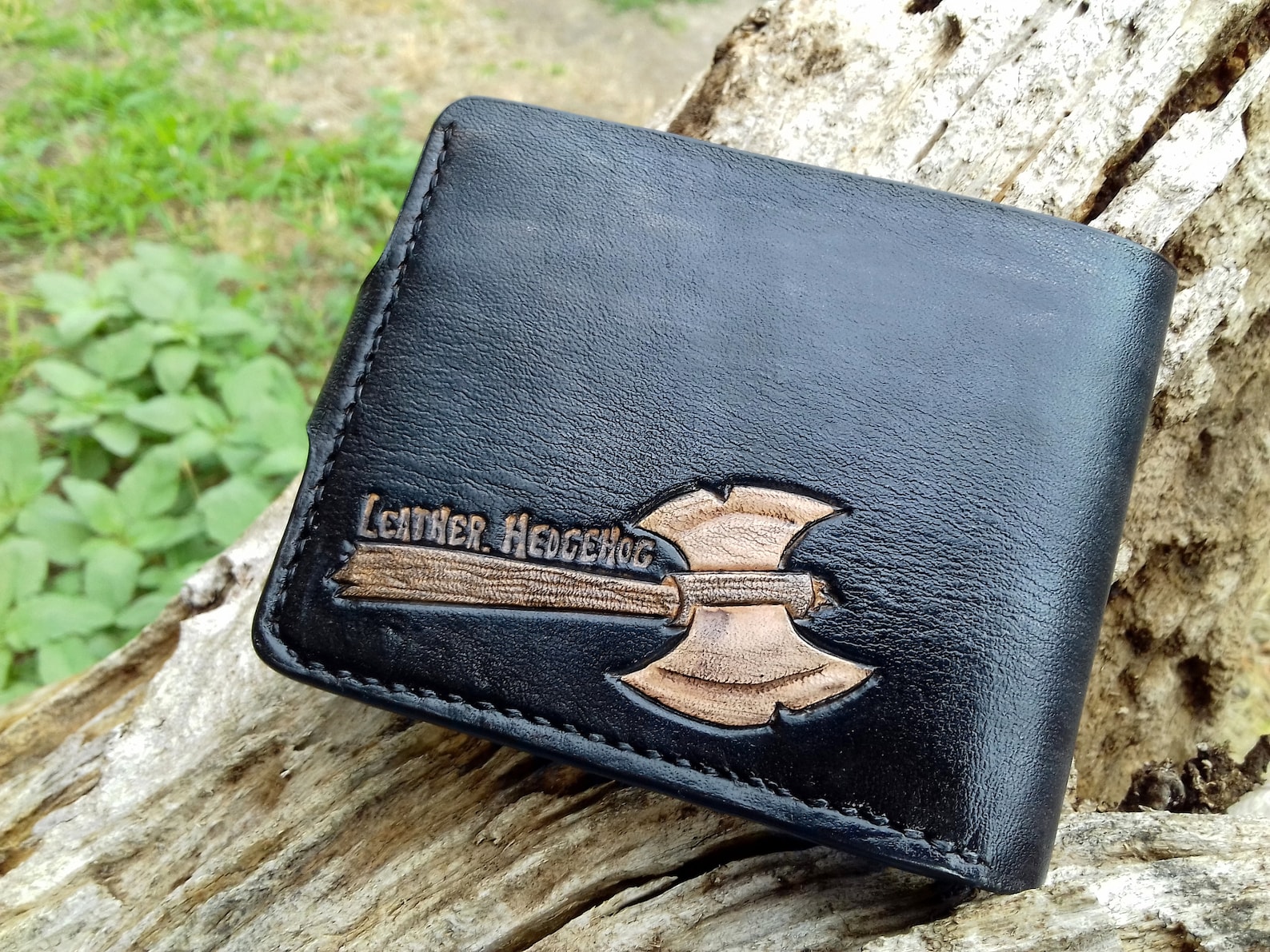 The Skull of the Viking With the Axe Viking Wallet Skull - Etsy