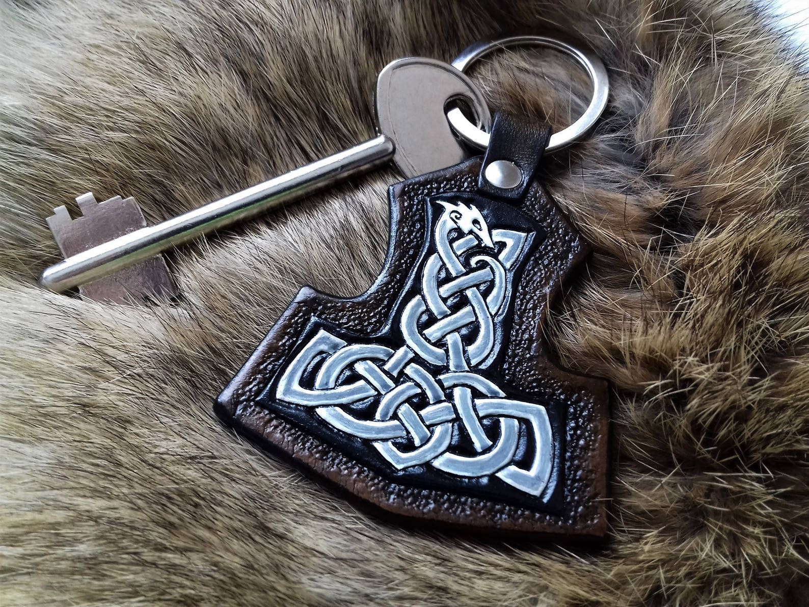 Thor's hammer keyfob Mjolnir keychain Thor's hammer | Etsy