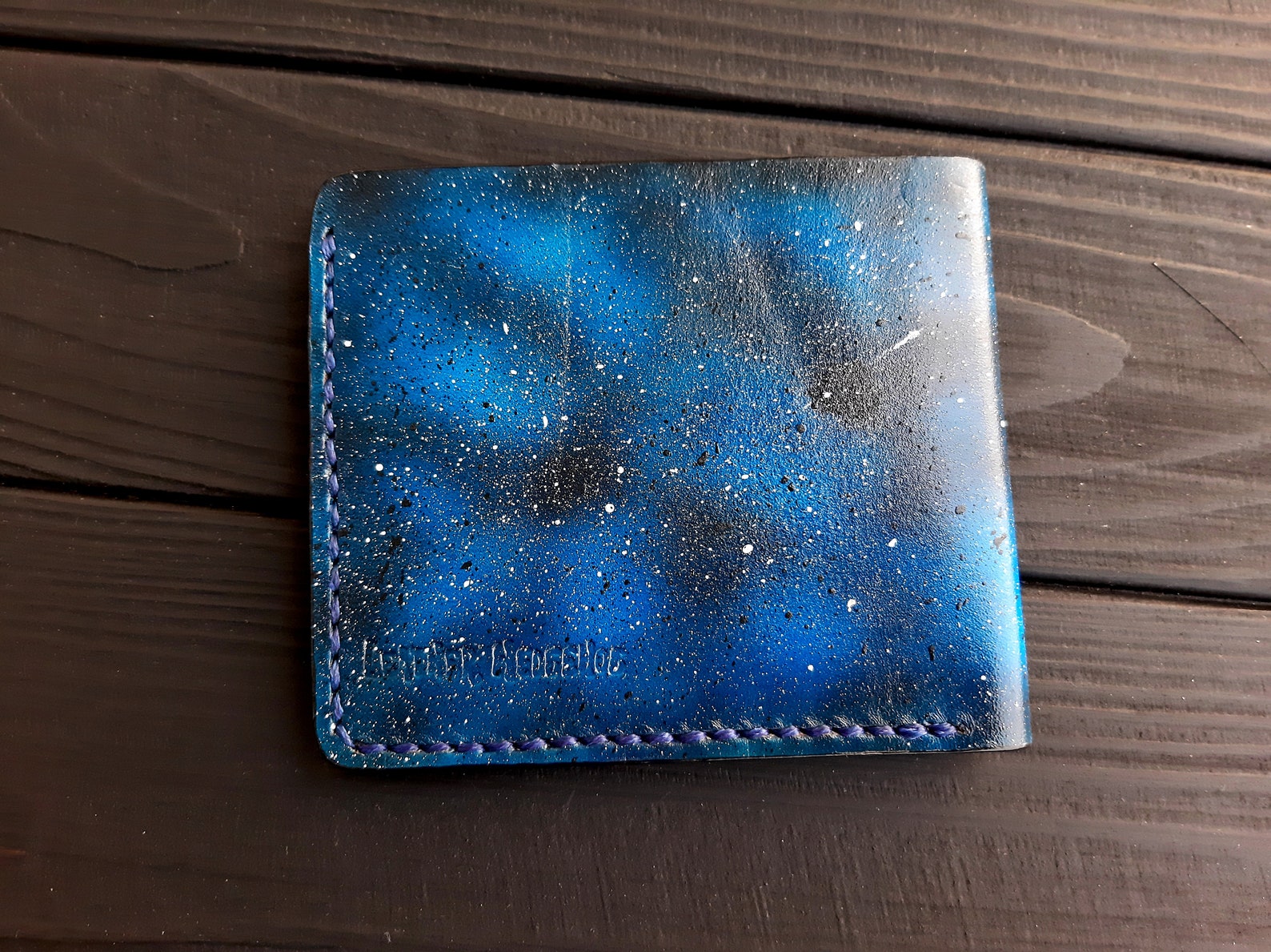 Carved Leather Wallet Owl Moon Short Biker Wallets Shadow - Etsy