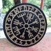 Leather Patch Compass of Vegvisir, Runic Compass, Norse Wheel, Celtic ...